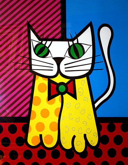 THE CAT BY ROMERO BRITTO – Premier Pop Art