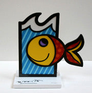 BOOM FISH (WHITE BASE) BY ROMERO BRITTO – Premier Pop Art