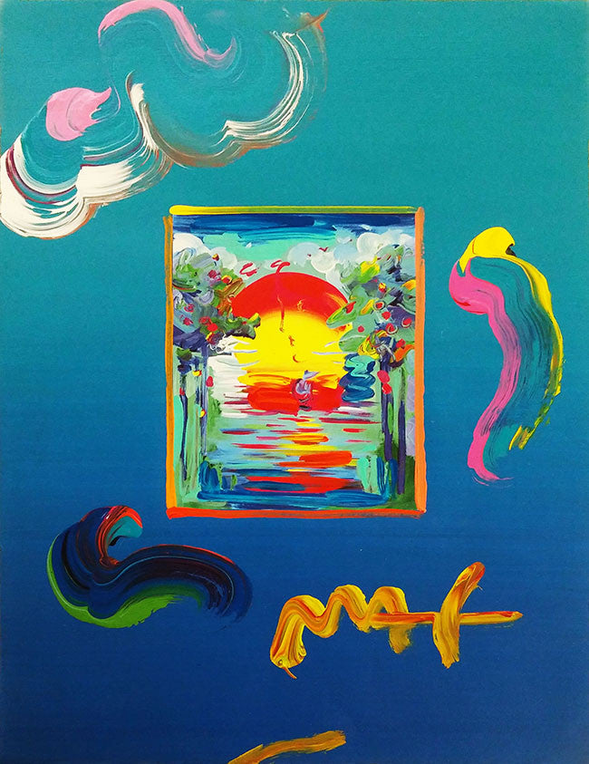 BETTER WORLD I (OVERPAINT) BY PETER MAX – Premier Pop Art